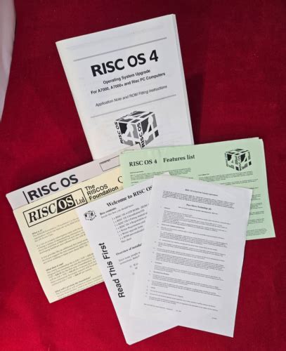 Manual V2 For Acorn Risc Os 4 Operating Systems Upgrade 1999 A7000