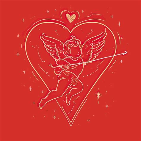 Premium Vector Cupid Sweet Simple Lines Vector Valentine Day