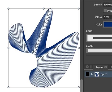 Blend Profile Of The Objects And Brush Vectorstyler