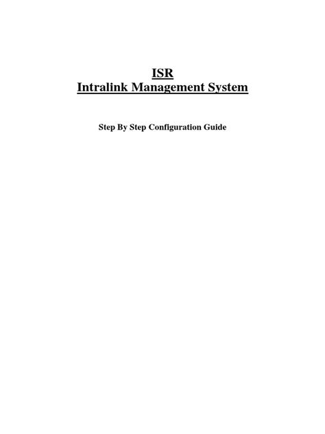 PDF ISR Step By Step Configuration Pdf DOKUMEN TIPS