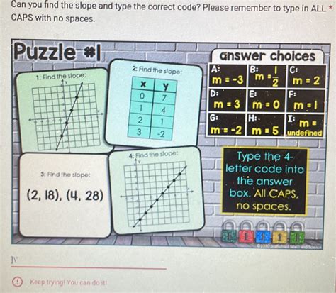 Solved Can You Find The Slope And Type The Correct Code Please