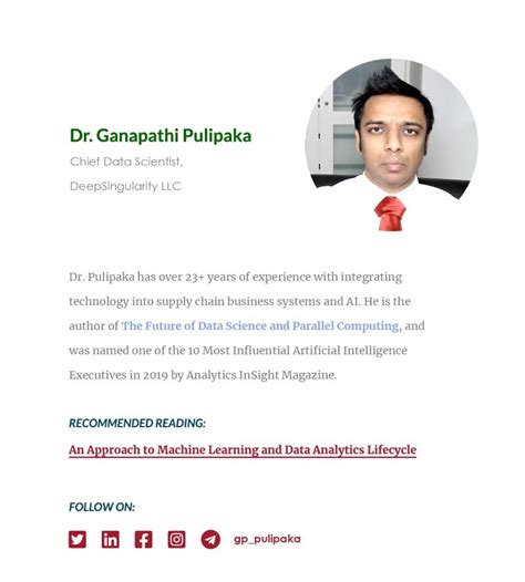 Dr Ganapathi Pulipaka On Linkedin Bigdata Analytics Datascience