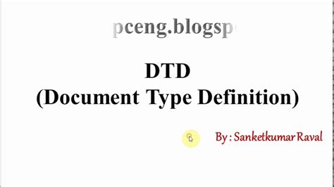 dtd with xml [part 1] youtube