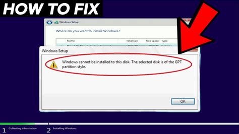 fix windows cannot be installed to this disk the selected disk is of the gpt partition style