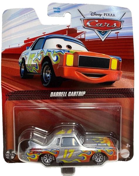 Disney Pixar Cars Darrell Cartrip Car Metal Series Silver Body With Red