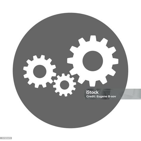 Signe Dengrenages Simples Icône Simple Doutils De Travail Vecteurs