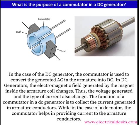 what is the function of a commutator in a dc motor and a dc generator