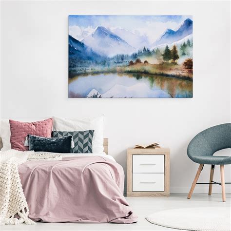 CANVAS Leinwand Bilder XXL Wandbilder Kunstdruck Natur Berge See Nebel EBay