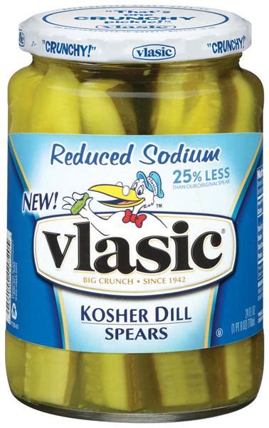 Vlasic Kosher Dill Spears Reduced Sodium Pickles Hy Vee Aisles Online