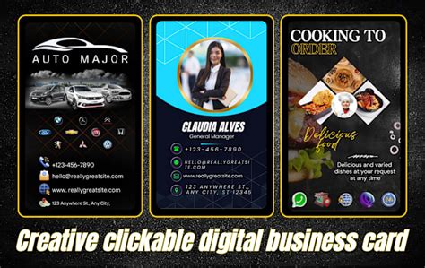 Design A Clickable Digital Business Card With Qr Code Vcard By