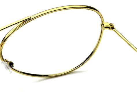 Vintage Gold Metal Aviator Eyeglasses