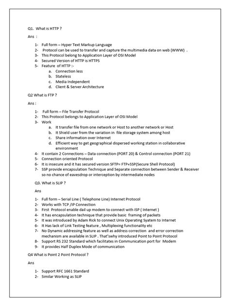 Networking Chapter Notes Pdf High Speed Packet Access World Wide Web
