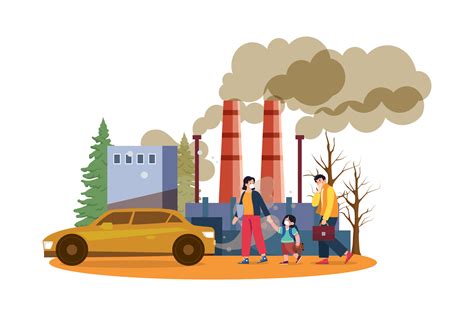 Air Pollution Illustration Concept On White Background 17095137 Vector