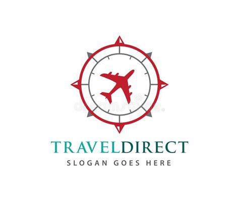 Compass Wind Rose Travel Adventure Direction Navigation Logo Design