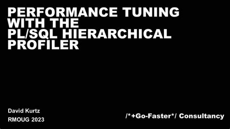 Chris Saxon On Linkedin Performance Tuning With The Pl Sql Hierarchical Profiler