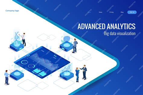 premium vector isometric big data network visualization advanced