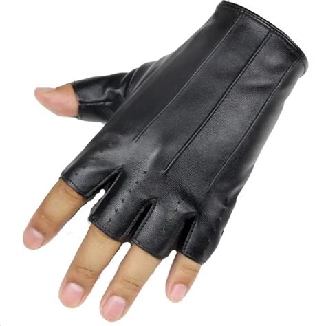 Fingerless Gloves Leather Pu Unisex Hip Hop Nightclub Dancing Dance