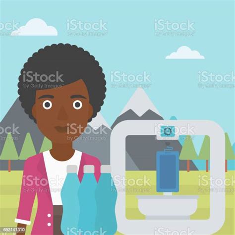 3 D 프린터 벡터 일러스트 레이 션을 가진 여자 0명에 대한 스톡 벡터 아트 및 기타 이미지 0명 3차원 인쇄 Posterized Istock