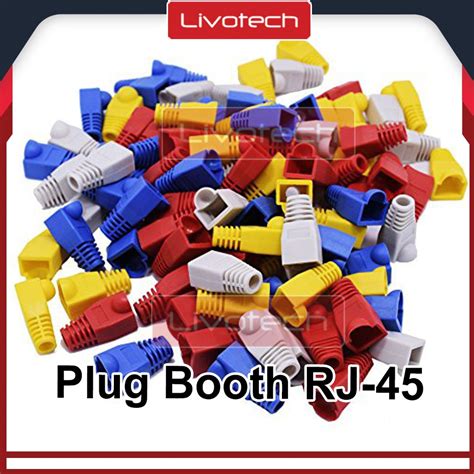 Plugboot Pcs Rj Mejec Cover Karet Pelindung Konektor Utp Rj Plug Boot Buah Lazada
