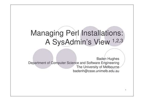 managing perl installations a sysadmin s view ppt