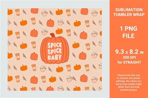 Fall Sublimation Tumbler Designs Wrap 20 Oz Skinny So Fontsy