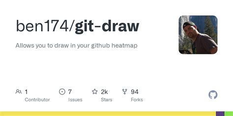 Github Ben174 Git Draw Allows You To Draw In Your Github Heatmap