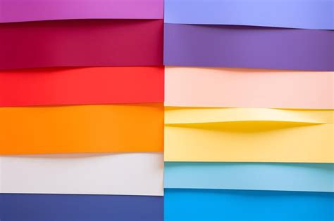 Premium Photo Vibrant Array Of Colorful Papers In Closeup Shot On