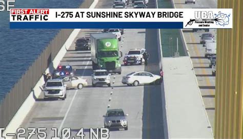 First Alert Traffic Major Crash Blocking Sunshine Skyway Bridge