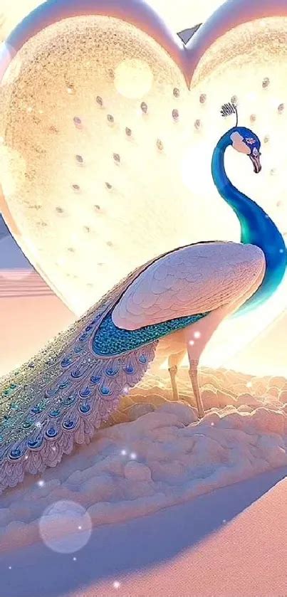 Stunning Peacock Heart Wallpaper Free Download