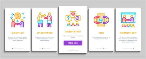 Business Meeting Onboarding Elements Icons Set Vector 17351234 Vector