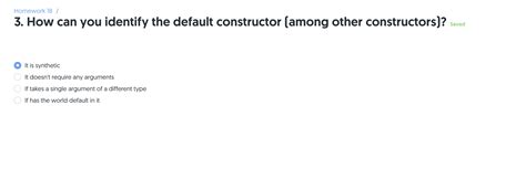 Solved Homework How Can You Identify The Default Chegg