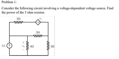 Solved Problem 1consider The Following Circuit Involving A