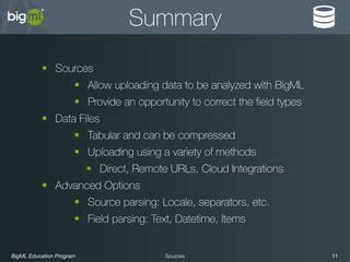 BigML Education Sources PPT
