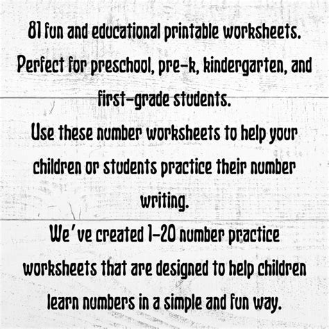 Number Writing Practice 1 20 Worksheets Made By Teachers