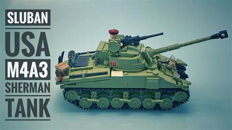 Lego/Sluban #M38-B0713 USA M4A3 Sherman Tank - Speed Build & Pictures ...