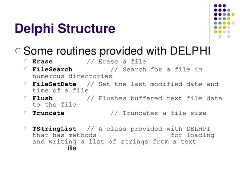 Ppt Delphi Programming Language Overview Powerpoint Presentation