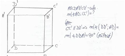 In cubul ABCDABCD unghiul determinat de dreptele AD și CC are