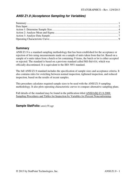 Mil Std 414 Acceptance Sampling For Variables Pdf Standard Deviation Sampling Statistics