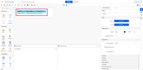 how to create report with one record per page