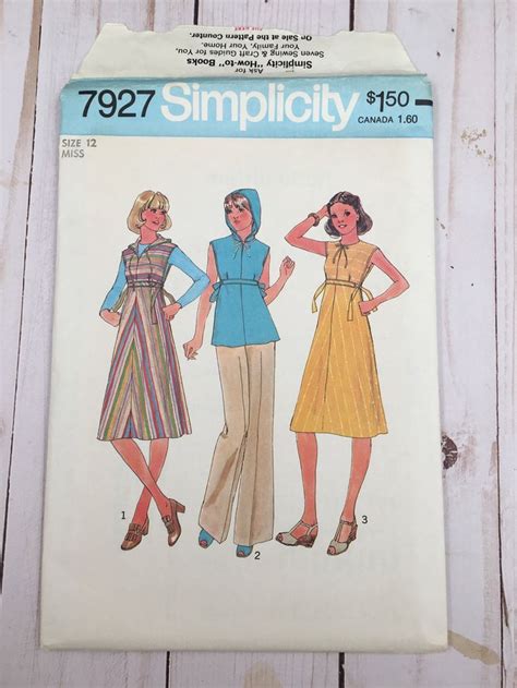 4 Vintage 1970s Womens Simplicity Clothing Sewing Etsy Sewing