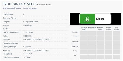 Fruit Ninja Kinect 2 Spotted On Australian Ratings Board