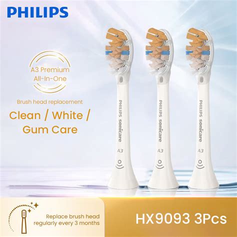 Philips HXP093 หวแปรง แบบเปลยน สาหรบแปรงสฟนไฟฟา Sonicare A3 Premium All in one HX9093