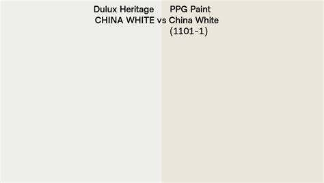 Dulux Heritage China White Vs Ppg Paint China White 1101 1 Side By