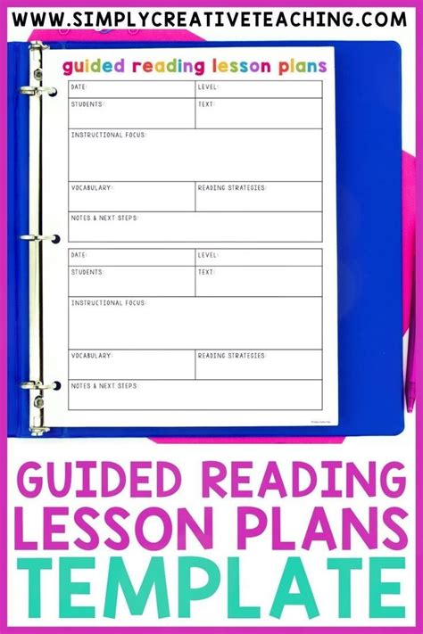 Guided Reading Plan Template Artofit