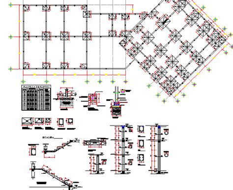 Constructive Details Of Administrative Building Dwg File
