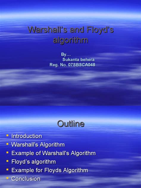 Wars Halls And Floyds Algorithm Pdf Graph Theory Discrete
