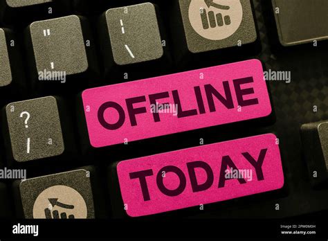 Handwriting Text Offline Internet Concept Not Having Directly
