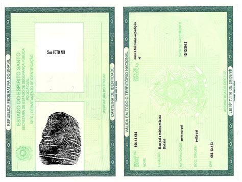 Intervalo Da Notícias Segunda Via Da Carteira De Identidade No Paraná