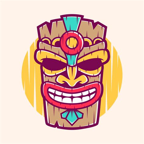 Tiki Head Cartoon