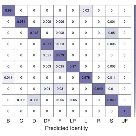 Confusion Matrix Of Linear Svm Classifier Performance On The Training